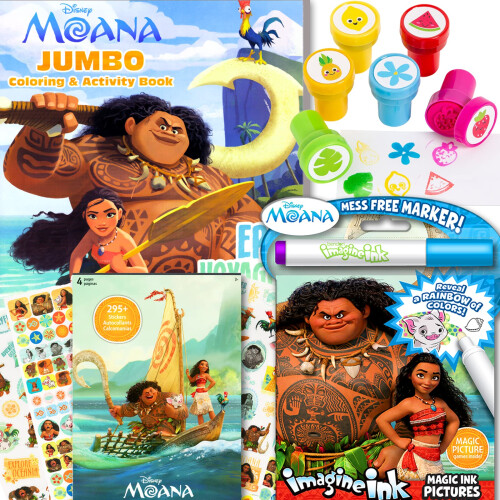 Disney Moana Coloring & Activity Book with Moana Stickers, Imagine Ink ...