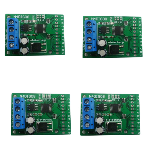 4X 8Ch Input/Output Digital Switch TTL LvTTL CMOS RS485 IO Control Module Modbus Rtu Board for ...