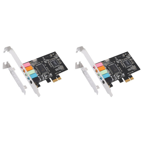 2X PCIe Sound Card 5.1, PCI Express Surround 3D Stereo Audio with High ...