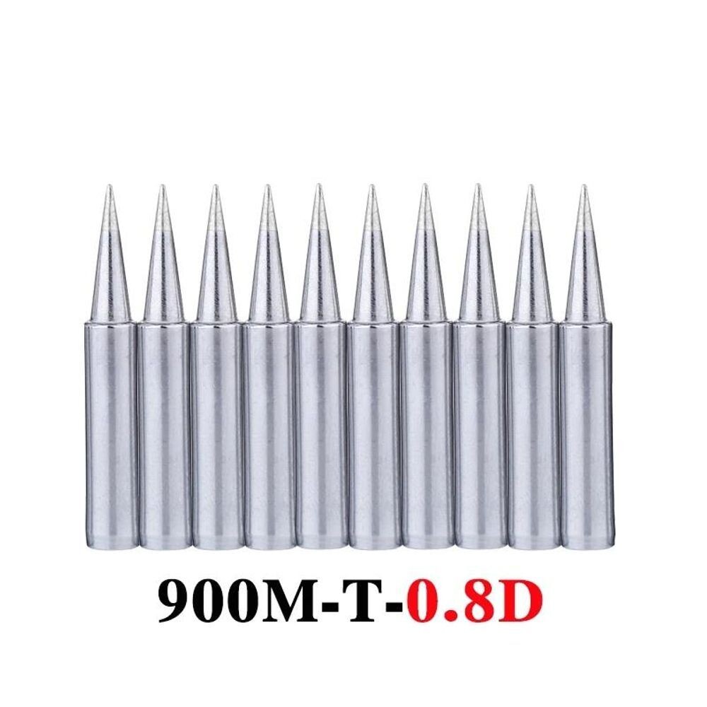 (0.8D) 10Pcs/Lot Lead Free Soldering Iron Tip 900M-T Series Solder Welding Sting BGA Soldering ...