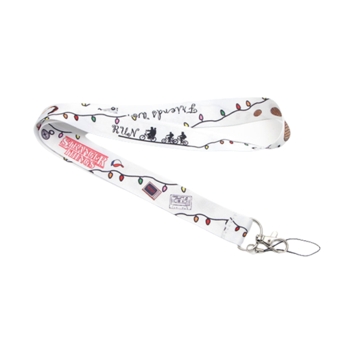 (White) Stranger Things New Lanyard Keychain Gift Id Card Lanyard Phone ...