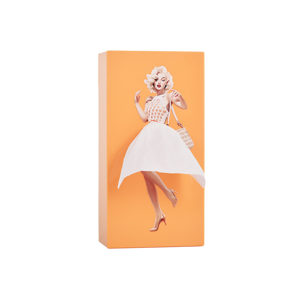(yellow) Cartoon Anime Girl Tissue Box Tissue Box Puffy Skirt Girl Face ...