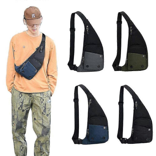 (Black, One size) Mens Sling Bag Cross Body Handbag Sports Travel ...
