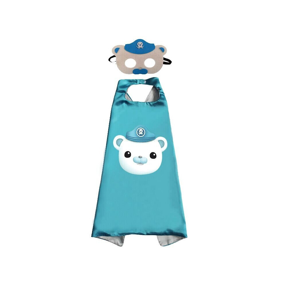 (Tunip) 2Pcs The Octonauts Anime Costume Cosplay Comic Superhero Cloak ...