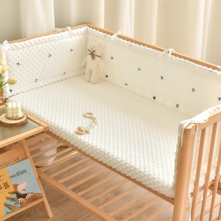 (180cm, C) Cot Bumper Breathable Crib Bumper Baby Cot Liners Cot ...