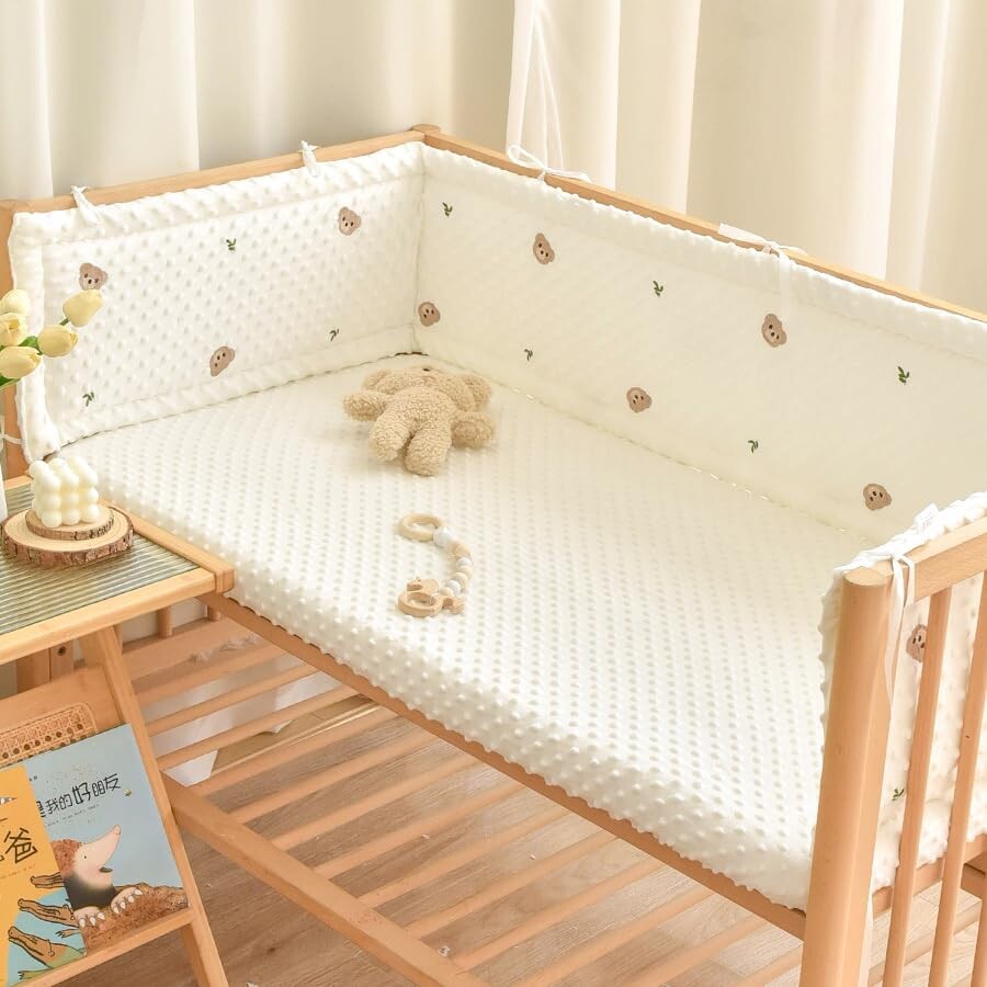 (80cm, D) Cot Bumper Breathable Crib Bumper Baby Cot Liners Cot Bumpers ...