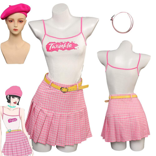 (XS, Female) Babier Margot Cosplay Millennial Style Crop Top Skirt Suit ...