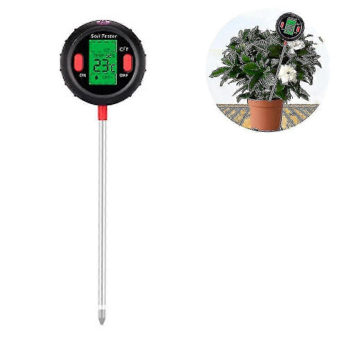 5 In 1 Soil Ph Meter Soil Moisture Monitor Lcd Display Ph Tester ...
