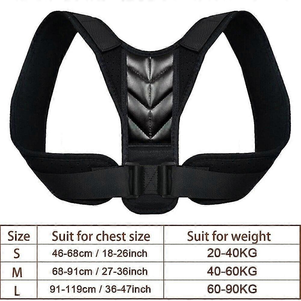 (L, One size) Adjustable Back Posture Corrector Invisible Anti ...