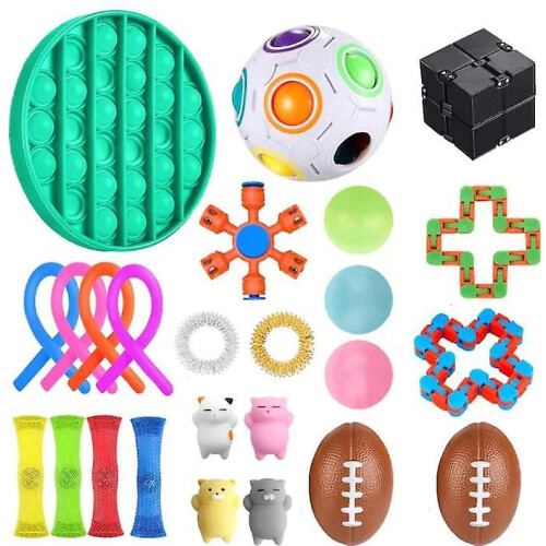 25 Pack Fidget Toys Pop it Stress Ball Toy Relax Antistres on OnBuy