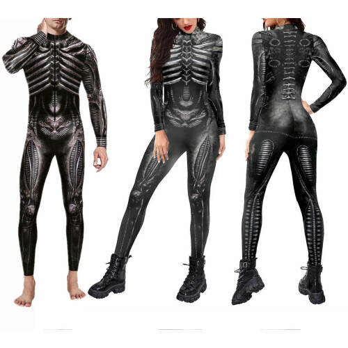 (S, men) Human Mechanical Skeleton Cosplay 3d Jumpsuit Women Men ...