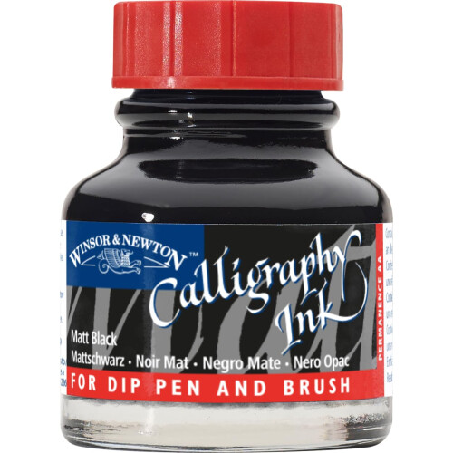 Winsor & Newton Calligraphy Ink 30ml (1-oz) Bottle Matt Black on OnBuy