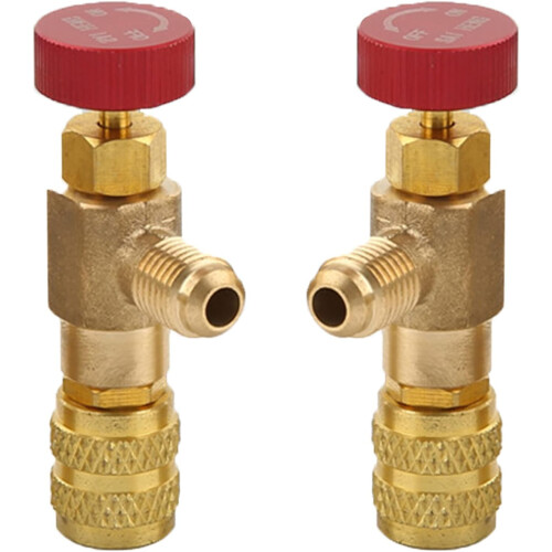 Adaptador de v?lvula de seguridad l?quida de 2 piezas, v?lvula de seguridad R410A R22, v?lvula ...