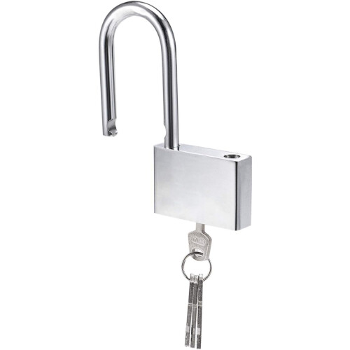 Candado Lamondre de 40 mm con 3 llaves, caja de acero endurecido, arco largo de 6,5 mm de di ...