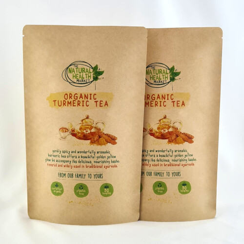 Organic Turmeric Tea Bags By The Natural Health Market | Gold Curcuma ...