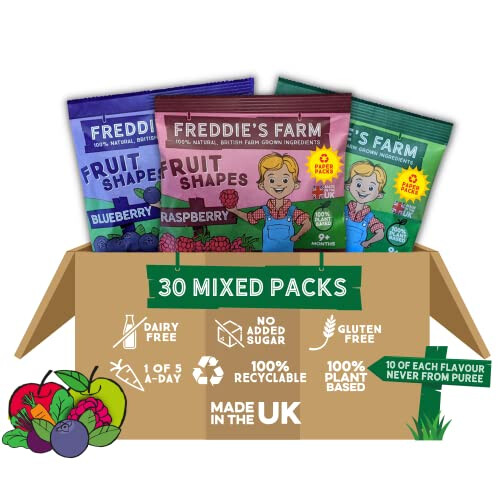 Freddie?s Farm Kids Snacks | Multipack - Raspberry, Blueberry, Apple ...