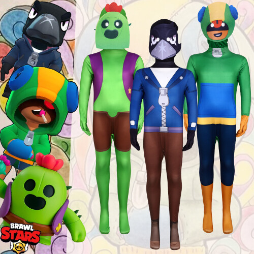 Brawl Stars Cosplay Costume Jumpsuit Party Fancy Dress Bodysuit for ...