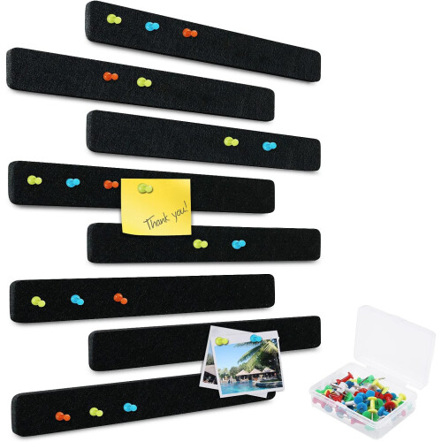 Black - 8 pieces, 33cm*5cm (12cm thick) hexagon wall cart board, self ...