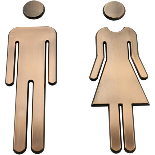 Cartello WC per porta - Cartello porta bagno - Cartello WC adesivo uomo ...