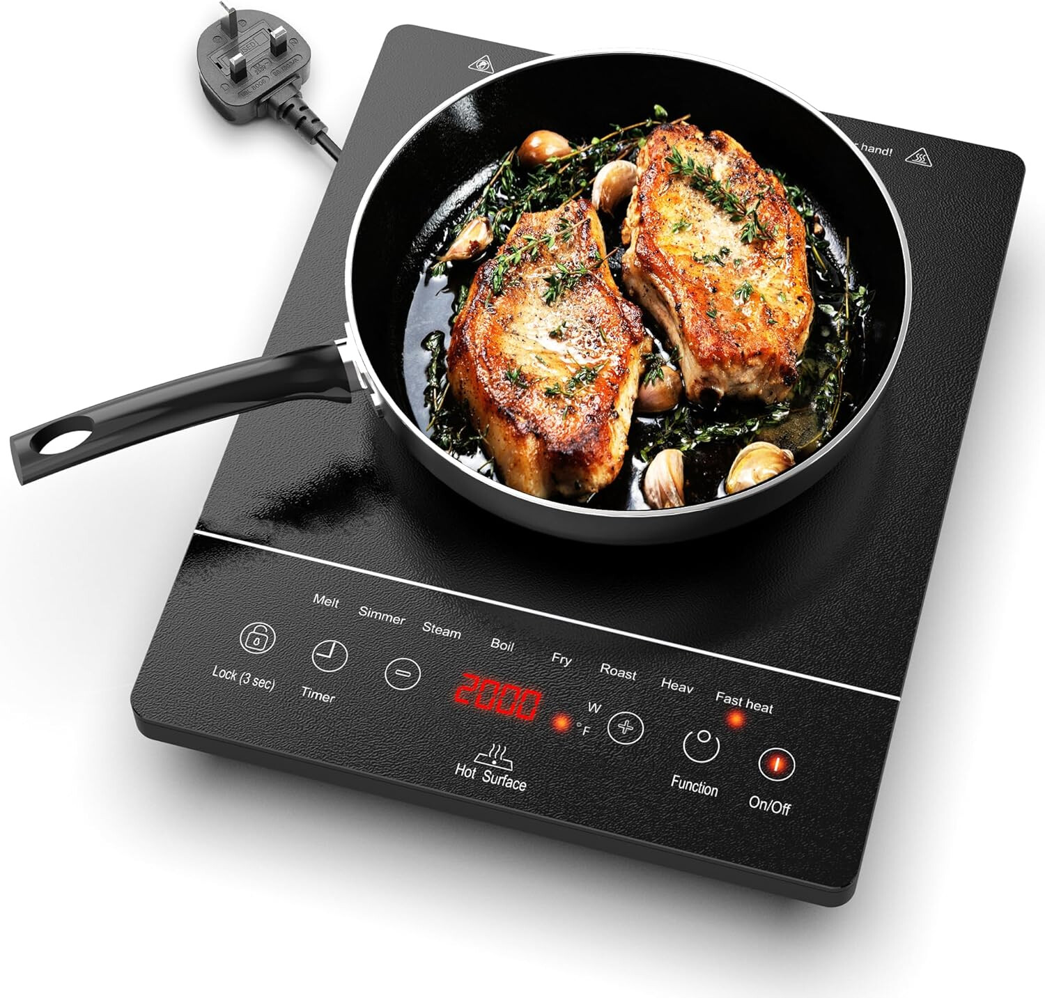 Pulg in Single Electric Hob with 4-Hour Timer, 9 Power Levels Up to ...
