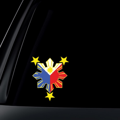 World Design Philippine Flag Sun Car Decal/Stickers on OnBuy