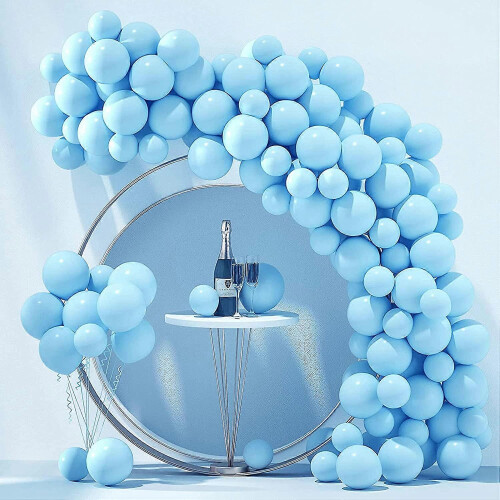 Blue Balloons 100 Pack 10 Inch Blue Latex Balloons Macaron Pastel ...