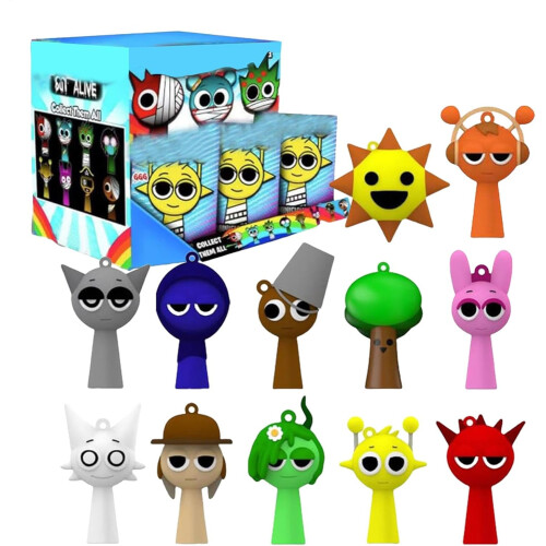 12Packs Sprunki Toys Set, Horror Games Sprunki Character Sculpture ...