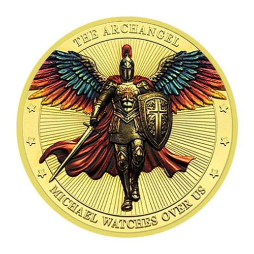 (golden, 1pc) 1/3/5Pcs Archangel Michael Challenge Coin Double-sided ...