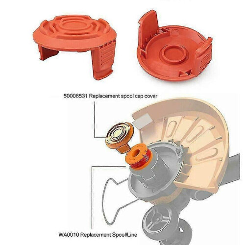 (6 Pack Spool And 2 Cap) Lawn Mower Replacement Kits Grass String ...