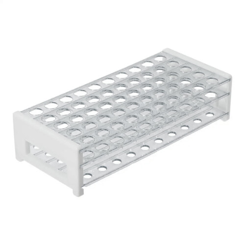 Plastic Test Tube Rack for 15/18 mm Tubes Hole Diameter is 18.7mm Holds ...