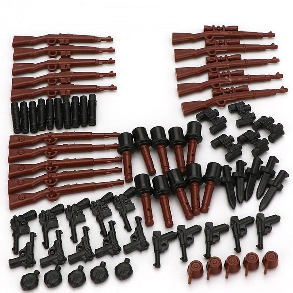 (as the picture) Military WW2 Weapon Guns Soldier MOC SWAT City Figures ...