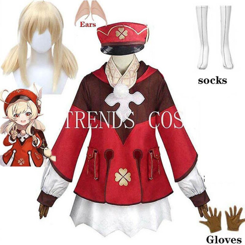 (XXXL) Trends Cos Genshin Impact Klee Cosplay Costume Klee Outfits ...