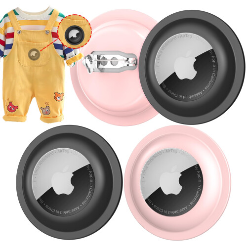 Airtag Holder for Kids 4 Pack Apple Air Tag Holder for Kids Discreet ...
