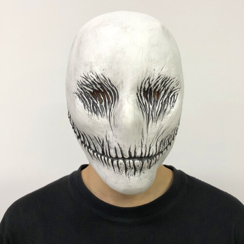 Slender Faceless Mask Cosplay Horror Skull Monster Demon Killer Latex ...