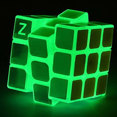 3x3 Fluorescent Speed Cube Glow in Dark Magic Speed Cube 3-D Brain ...