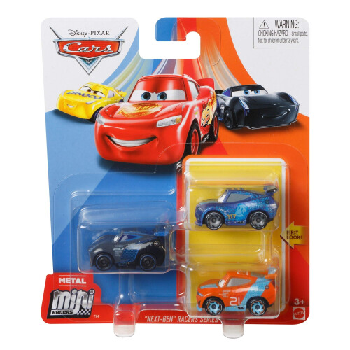 Disney Cars Diecast Metal Mini Racers Next-Gen Racers Series 3-Pack Ja ...