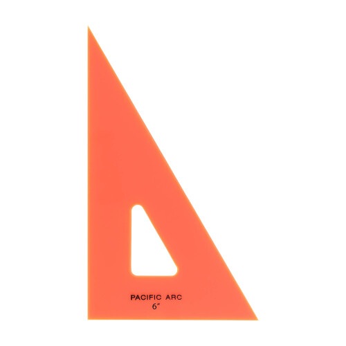 Pacific Arc Drafting Triangle 6-inch 30/60/90 Degrees Fluorescent O on ...