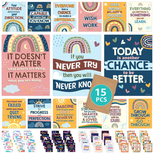 Decorably Motivational Posters for Classroom - 15 Boho Classroom ...