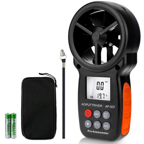 Anemometer Handheld AP007 Anemometers Wind Speed Meter for HVAC with ...