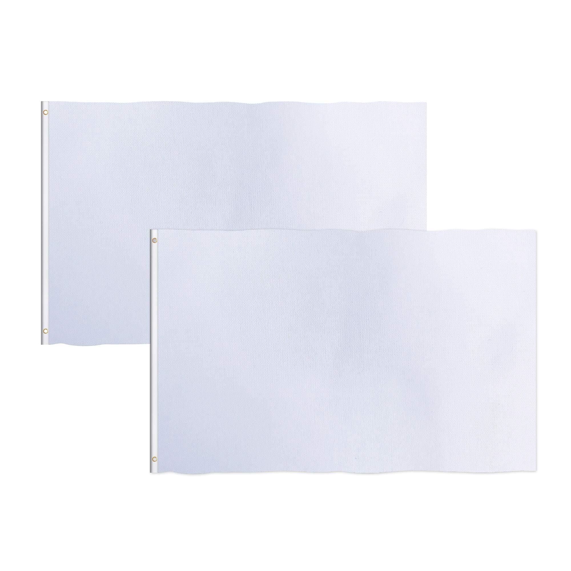 Consummate Solid White Flag 3x5 Foot Plain White Blank Flags Banner ...