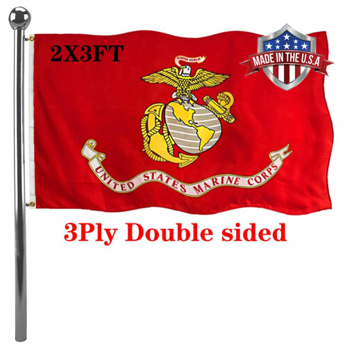 Jayus Double Sided US Marine Corps Military Flags 2x3 Outdoor Vivid ...
