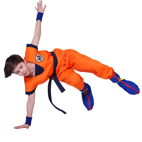 (XL) Dragon Ball Anime Son Goku Cosplay Costume Full Set Kids Fancy ...