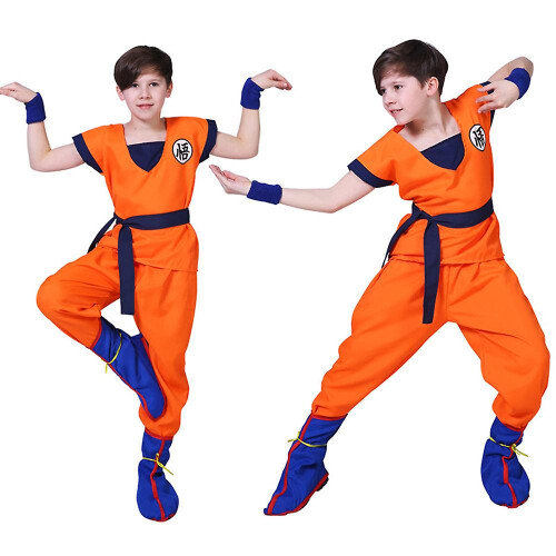 (S) Dragon Ball Anime Son Goku Cosplay Costume Full Set Kids Fancy ...
