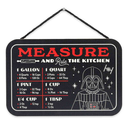 Open Road Brands Disney Star Wars Darth Vader Hanging Wood Measuring ...