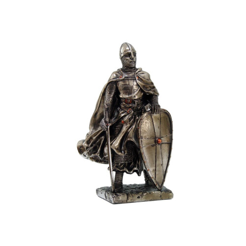 Crusader Knight Statue Silver Finishing Cold Cast Resin Statue 7 8713 ...