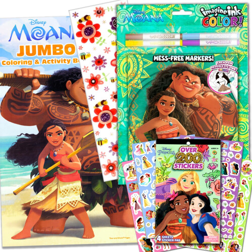 Paquete de libros para colorear y actividades de Disney Moana con ...