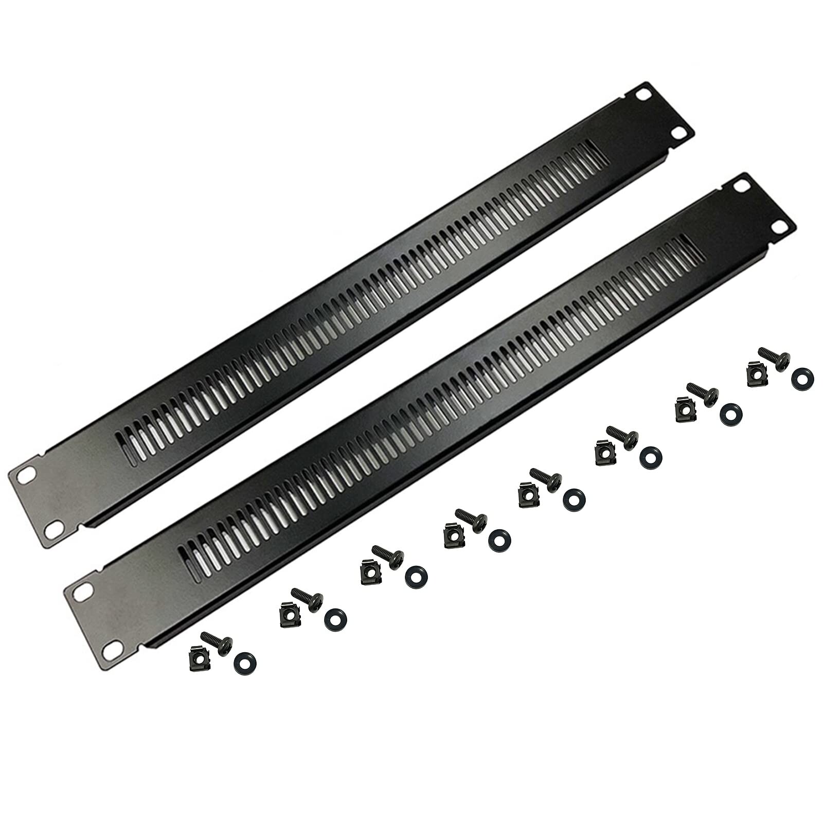 Lancher 2-Pack 1U 19 Inch Blank Rack Mount Panel with mounting Screws ...