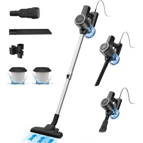 C6 3-in-1 Corded Vacuum Cleaner, 28KPa Upright Handheld Stick Vacuum ...