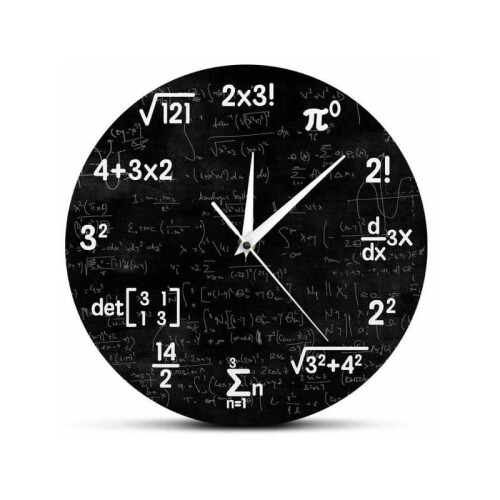 Clock, Mathematics Wall Clock Math Clock Graduation Gift Kids Formula ...