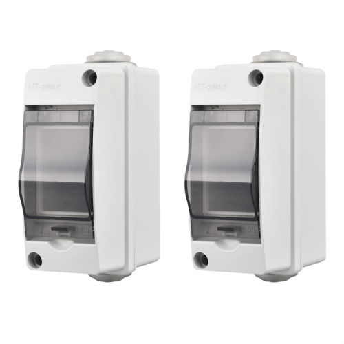 2 Way Distribution Protection Box, Αδιάβροχο Διαφανές Κάλυμμα DIN Rail ...